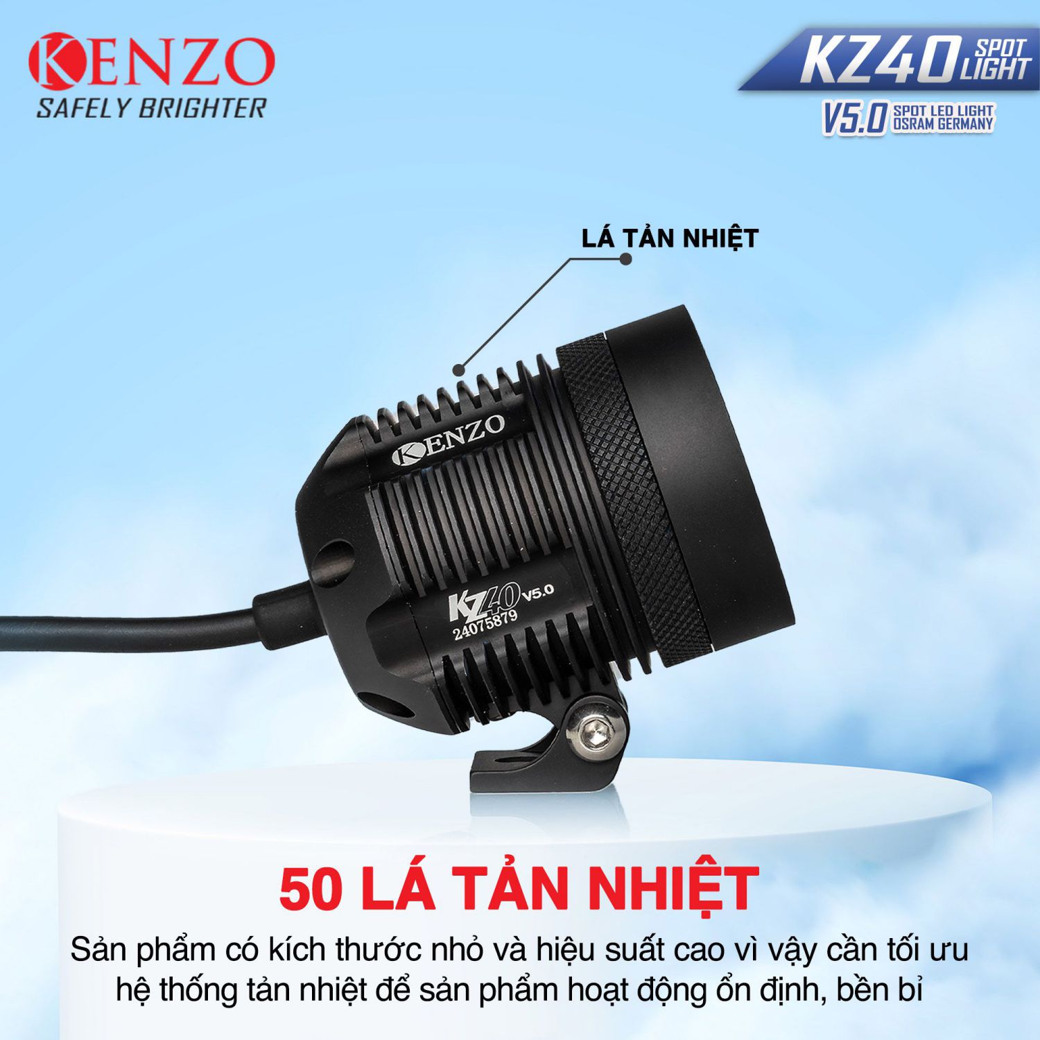Đèn trợ sáng pha thế hệ mới Kenzo KZ40 V5.0 - Kenzo
