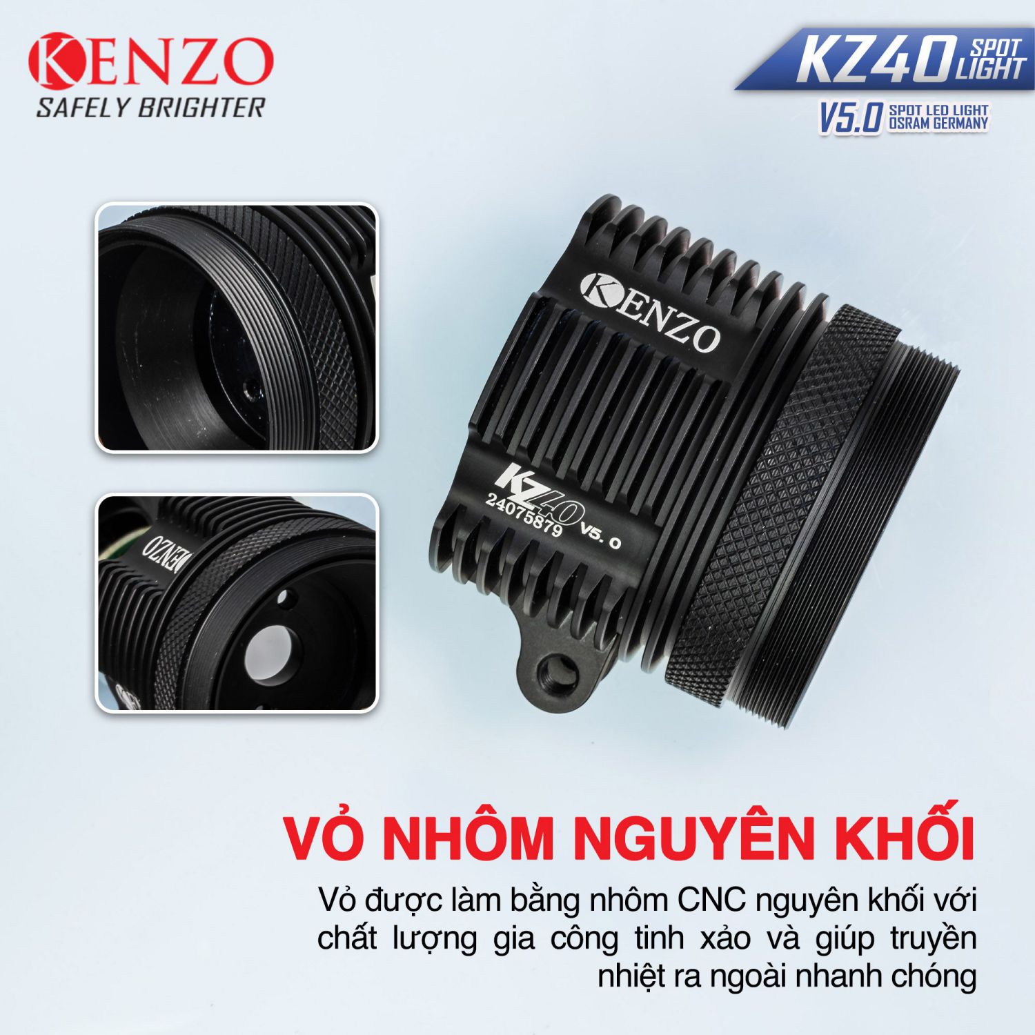 Đèn trợ sáng pha thế hệ mới Kenzo KZ40 V5.0 - Kenzo
